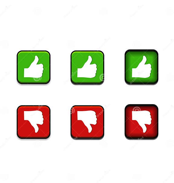 Three State Buttons stock illustration. Illustration of dislike - 27447600