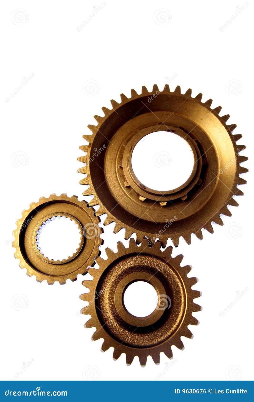 Three steel cogwheels stock photo. Image of interlink - 9630676
