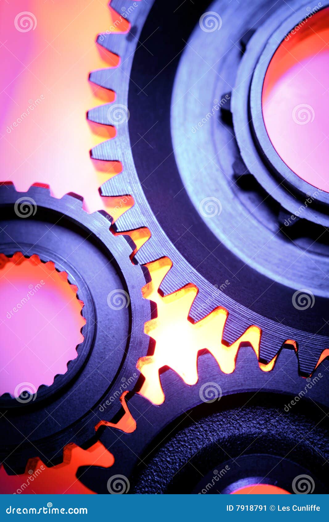 Three steel gears stock image. Image of machine, engineering - 7918791