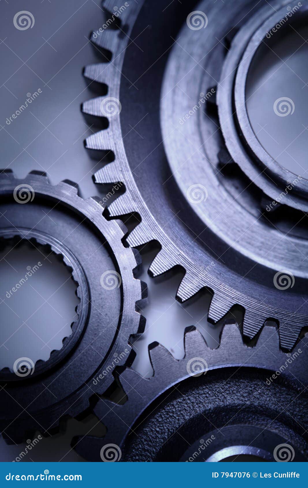 Three steel gears stock photo. Image of macro, concept - 7947076