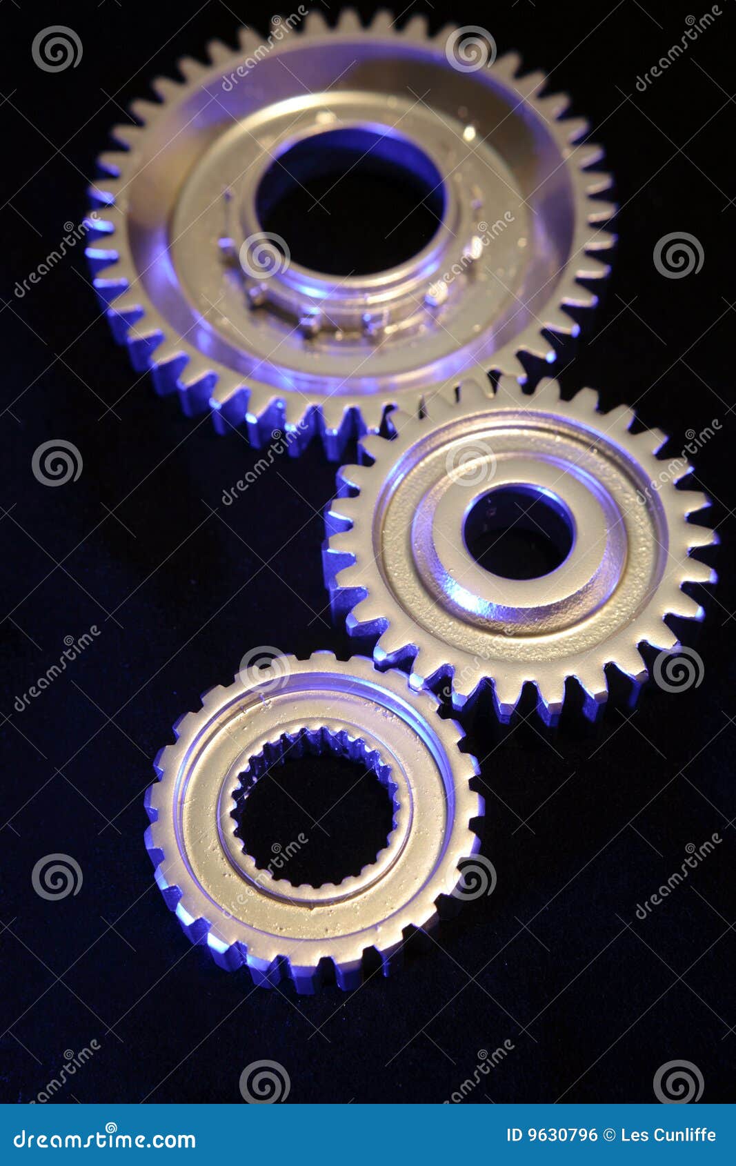 Three steel gears stock photo. Image of interlocked, metaphor - 9630796