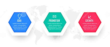 Three Step Infographic Option Chart Template for Business Success Stock ...