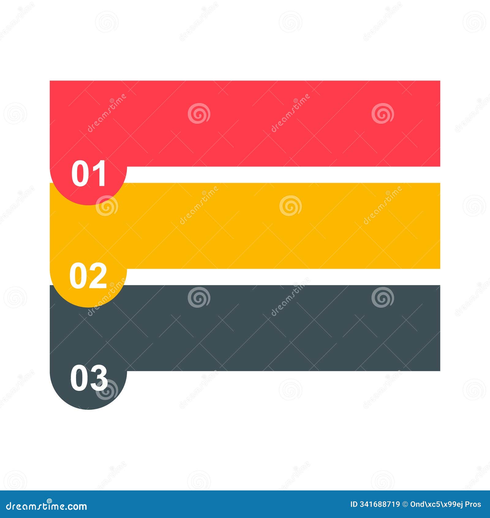 Three Step Infographic Vertical Diagram, Business Information Design ...