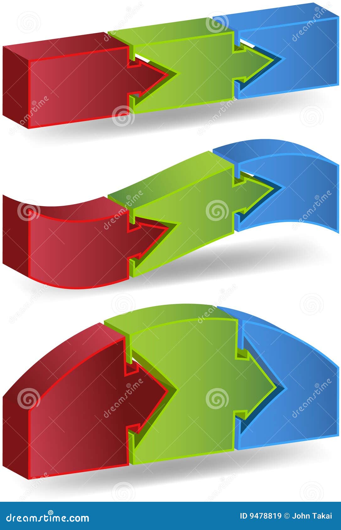 Three Step Process stock vector. Illustration of curving - 9478819