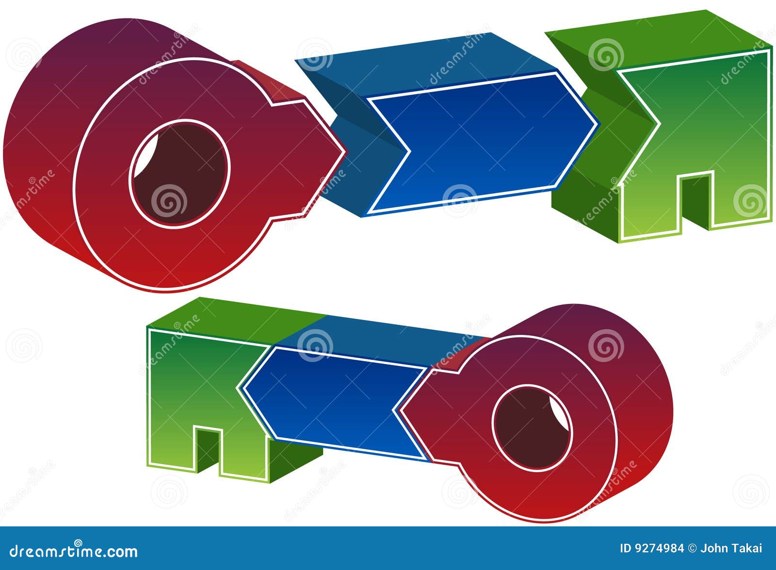 Three Step Process Key stock vector. Illustration of answer - 9274984