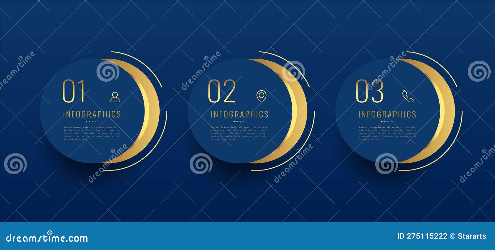 Three Step Process Sequence Template for Business Marketing Stock ...