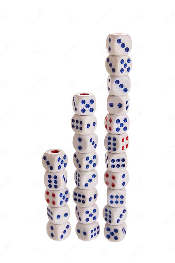 Three step stack dice stock image. Image of fortune, data - 92248203