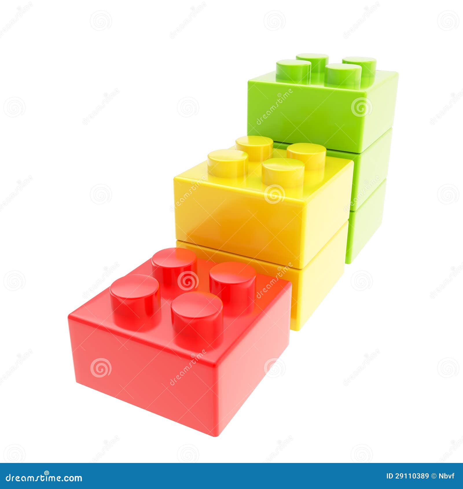 Three Step Stair Made of Toy Construction Brick Blocks Stock ...