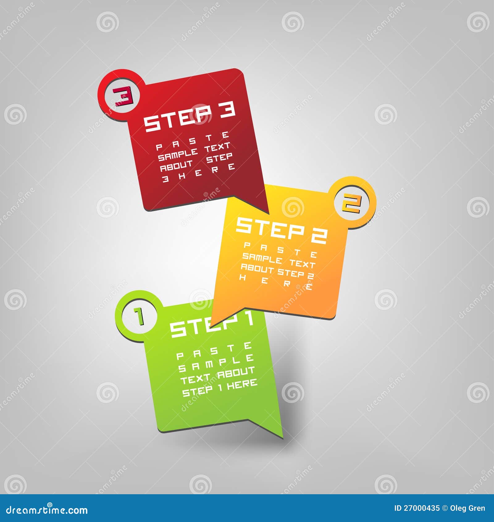 Three Steps stock vector. Illustration of options, compare - 27000435