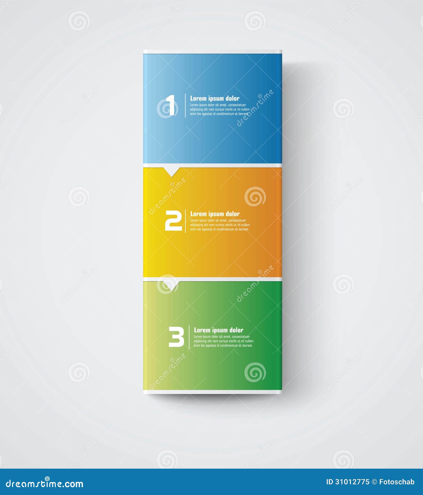 Three steps banner stock vector. Illustration of bookmark - 31012775