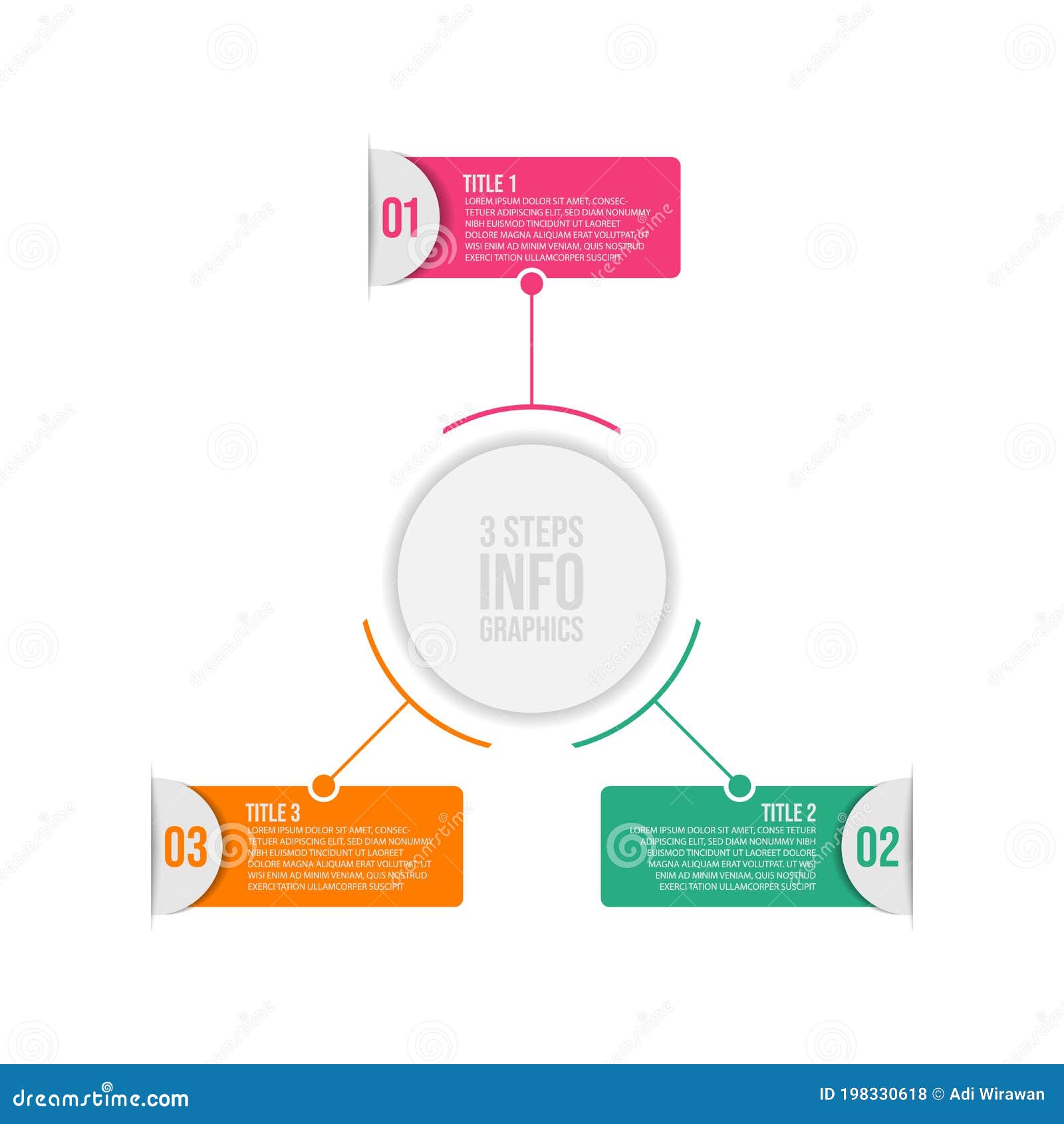 Three 3 Steps of Business Infographic Stock Vector - Illustration of ...