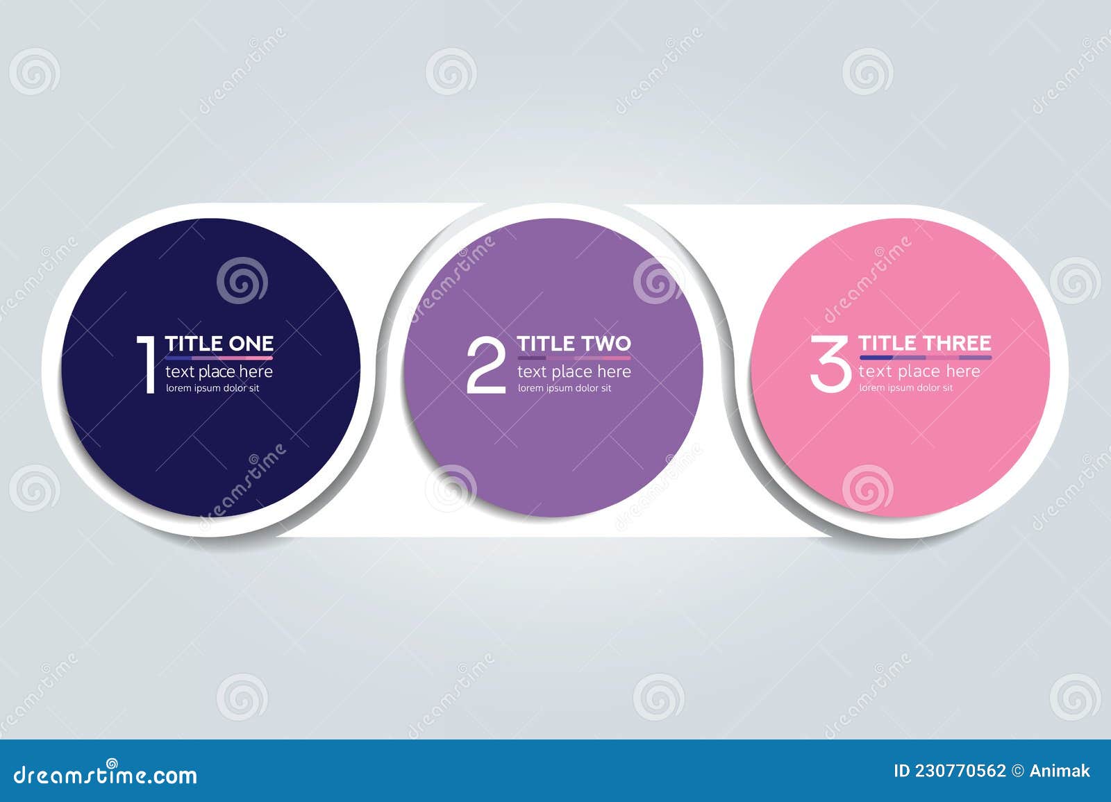 Three Steps Elements Bubble Chart, Scheme, Diagram. Infographic ...
