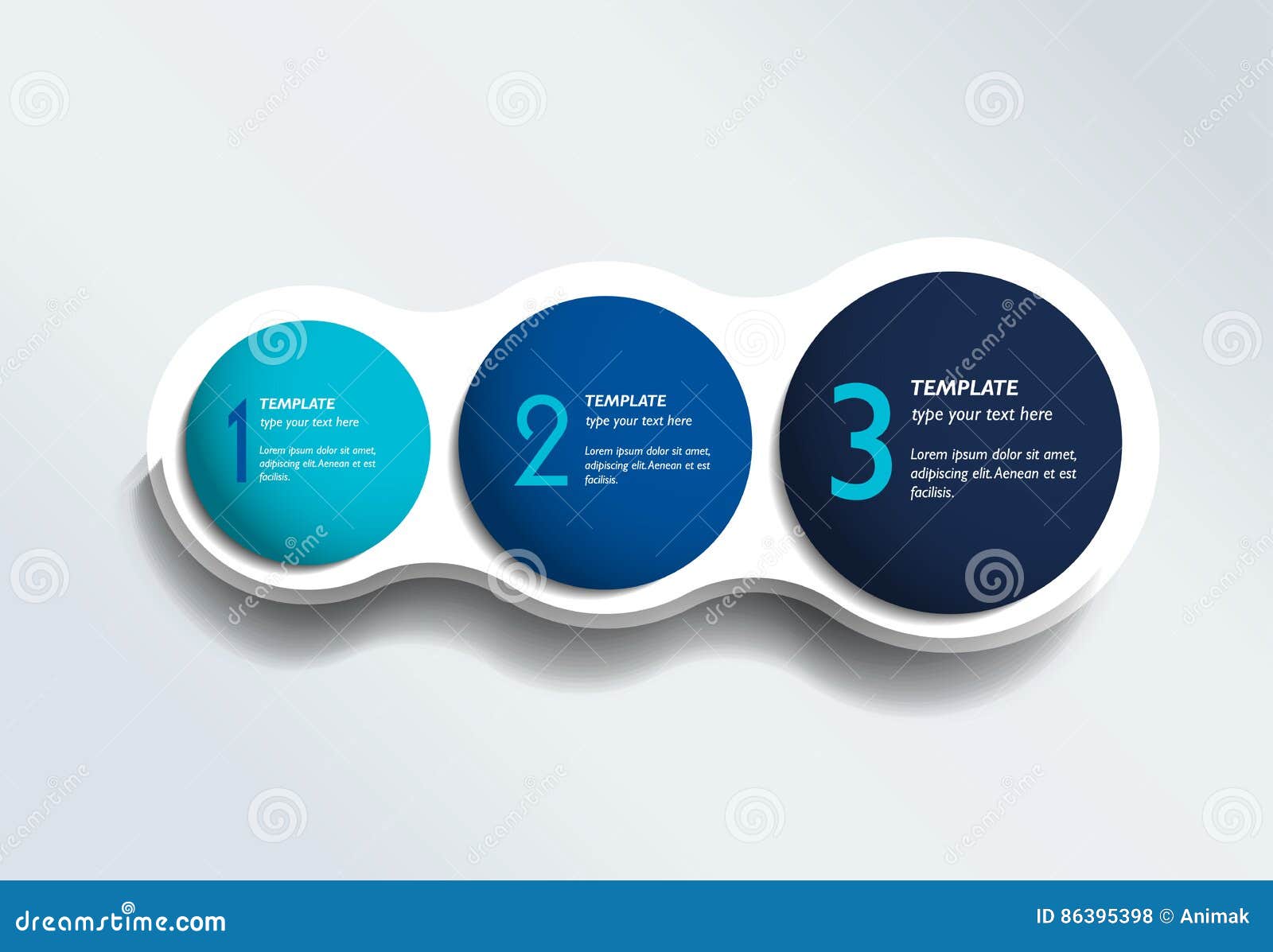 Bubble Chart With Elements Venn Diagram Infographics For Three Circle ...