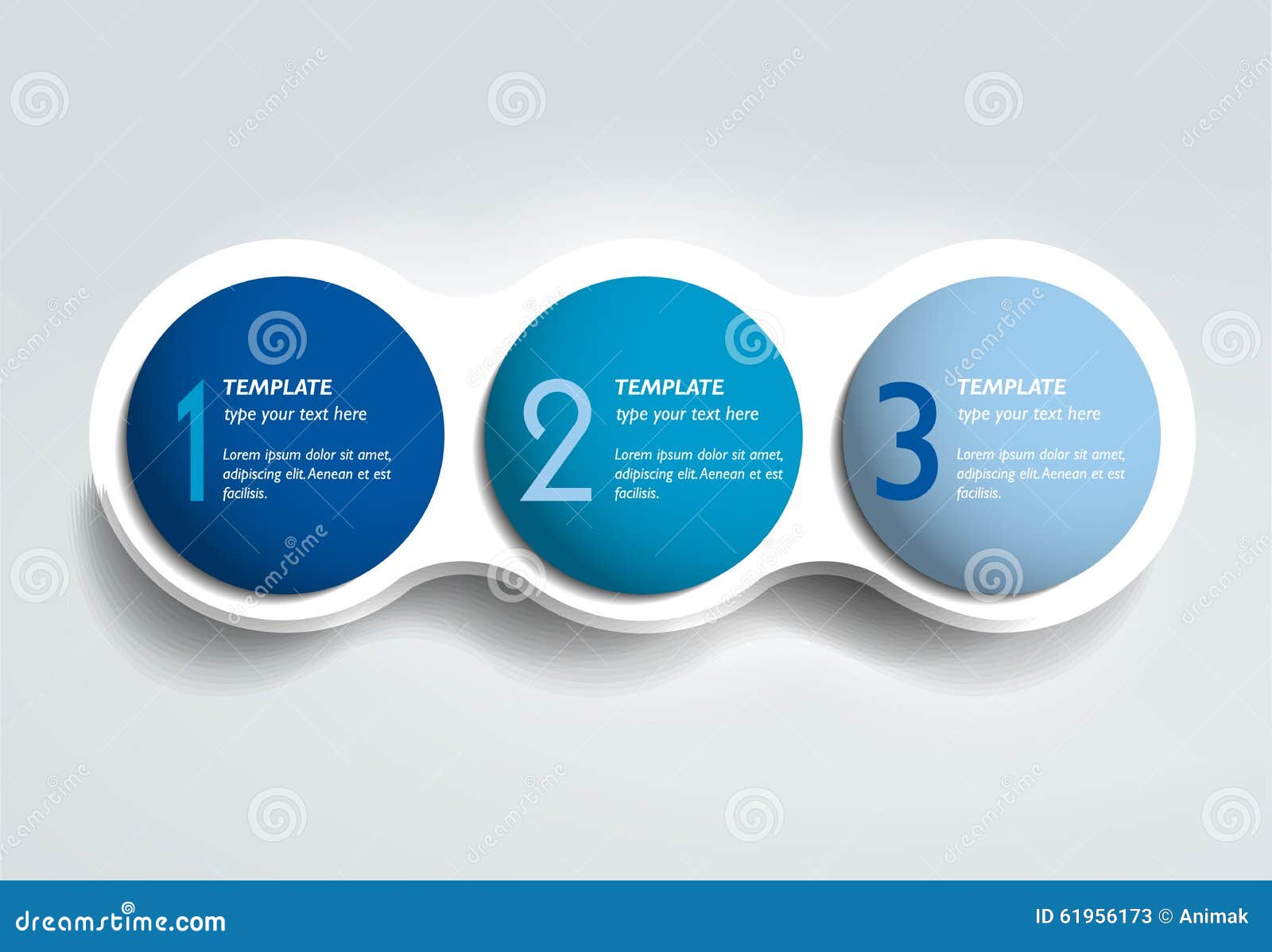 Three Steps Elements Bubble Chart, Scheme, Diagram, Template. Stock ...