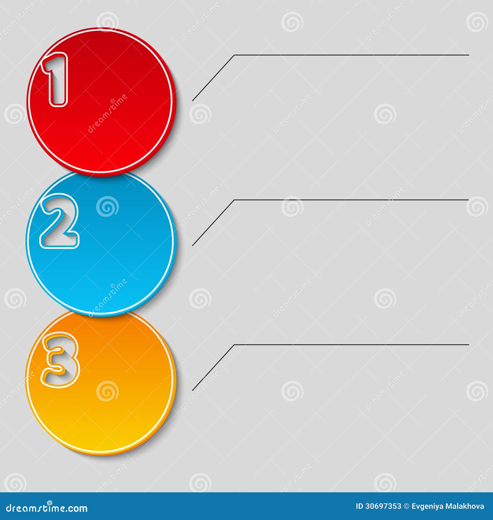 Three steps flowchart stock vector. Illustration of step - 30697353