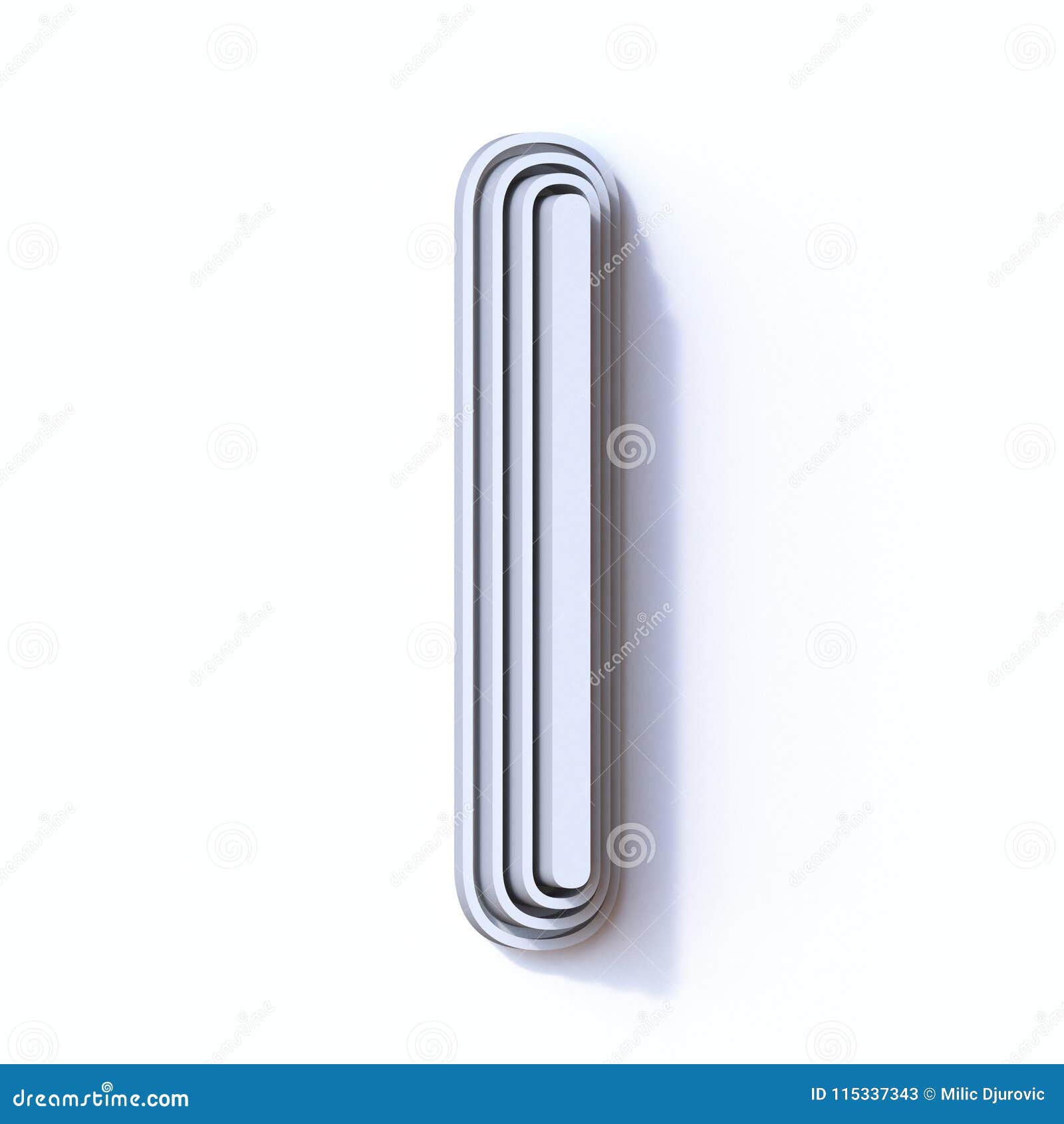 Three Steps Font Letter I 3D Stock Illustration - Illustration of ...