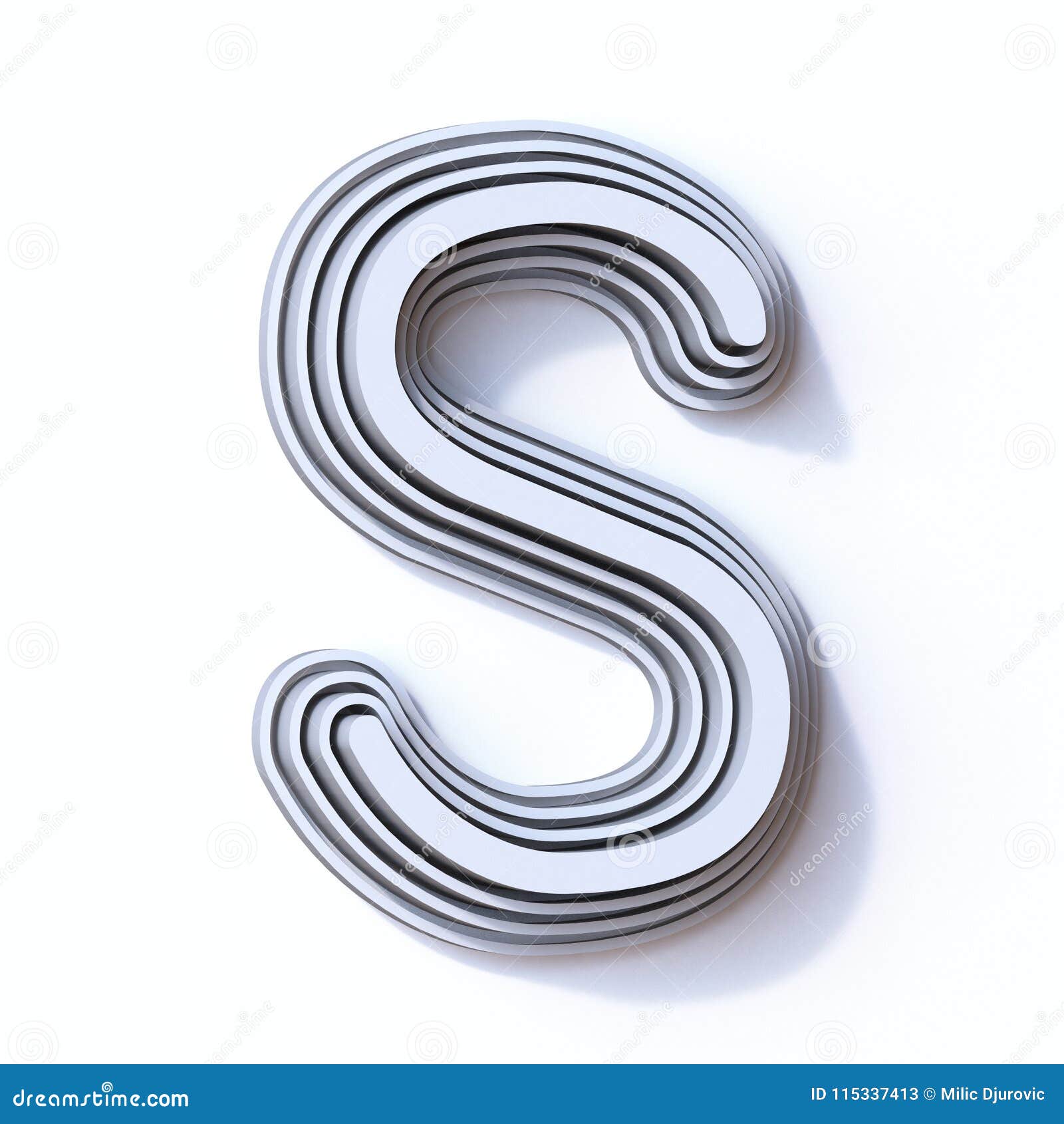 Three Steps Font Letter S 3D Stock Illustration - Illustration of ...