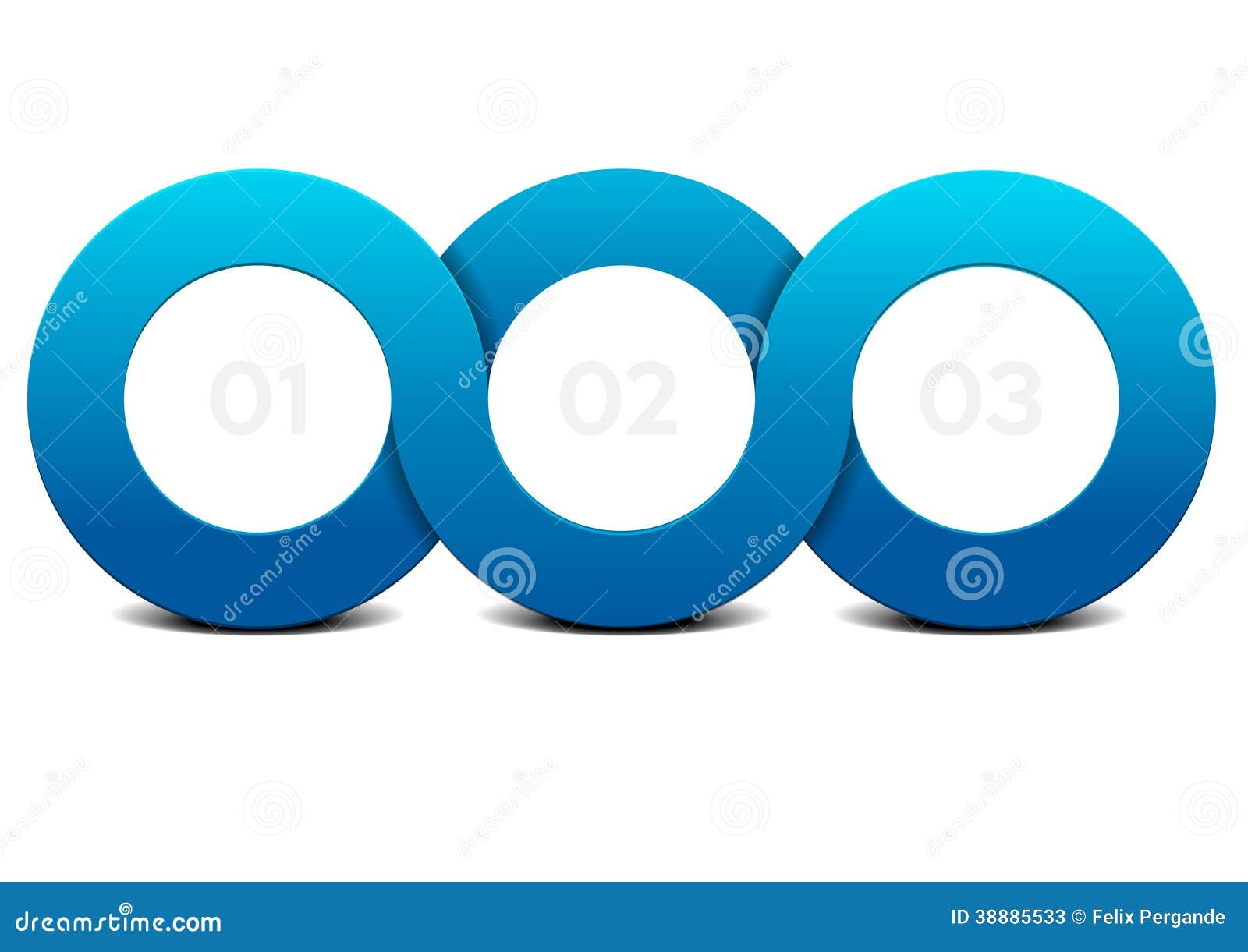 Three Steps Infinity Circle Infographic Stock Illustration ...