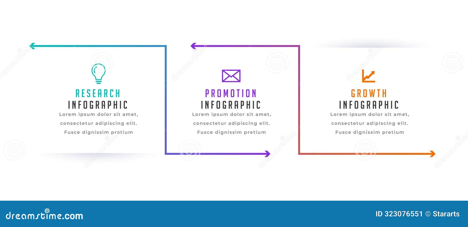 Three Steps Infographic Success Plan for Business Promo Stock Vector ...
