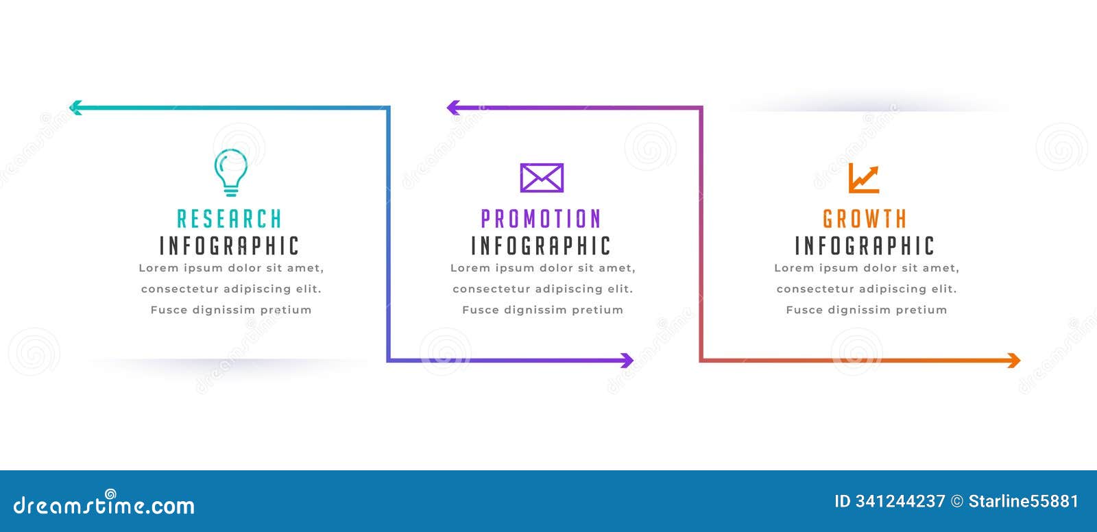 Three Steps Infographic Success Plan for Business Promo Stock Vector ...