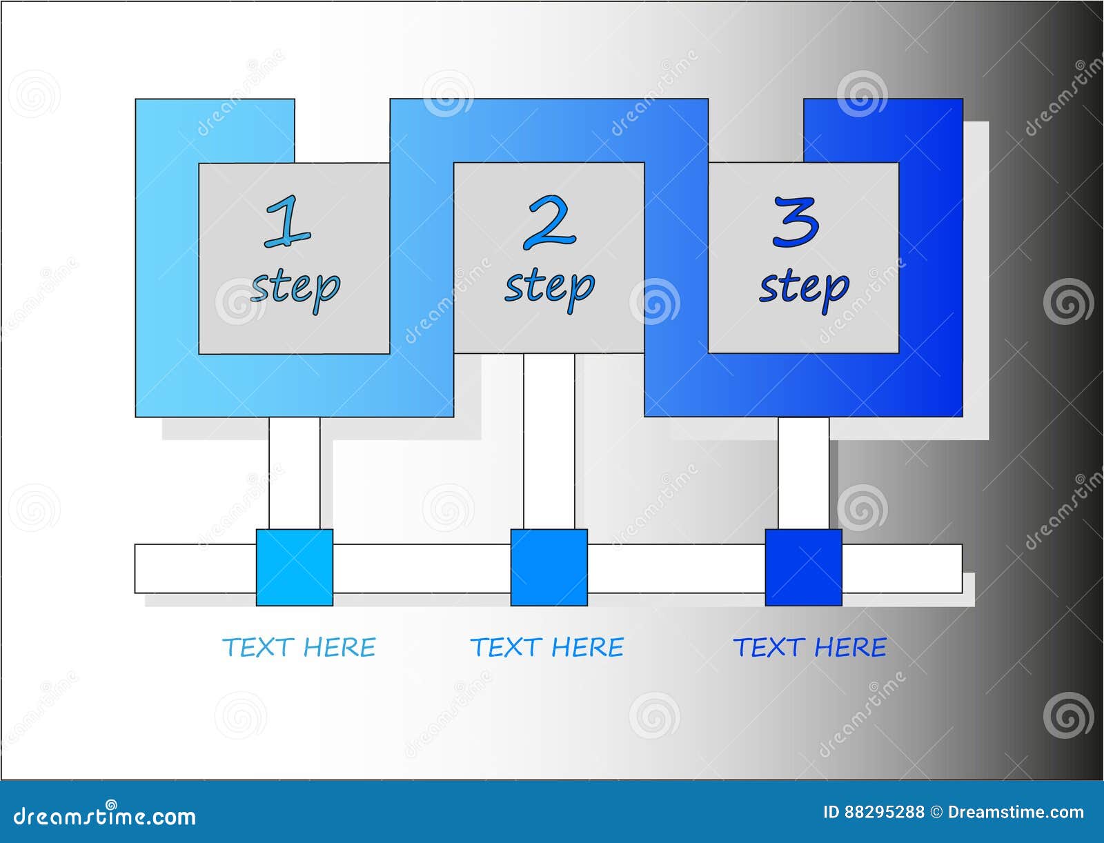 Three steps infographics stock vector. Illustration of ideas - 88295288
