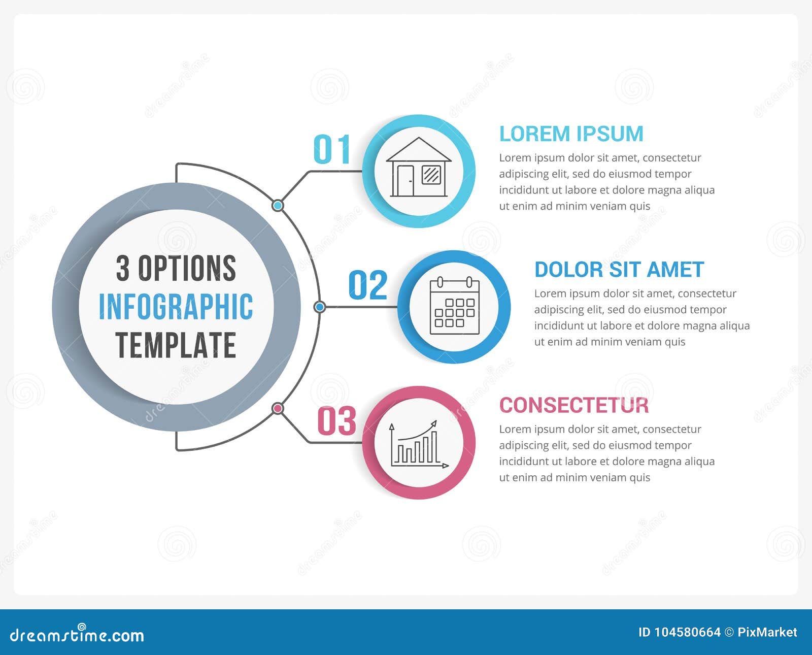 Three Steps Infographics stock vector. Illustration of element - 104580664