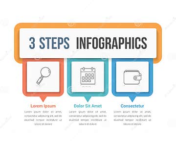 Three Steps Infographics stock vector. Illustration of concept - 90471198