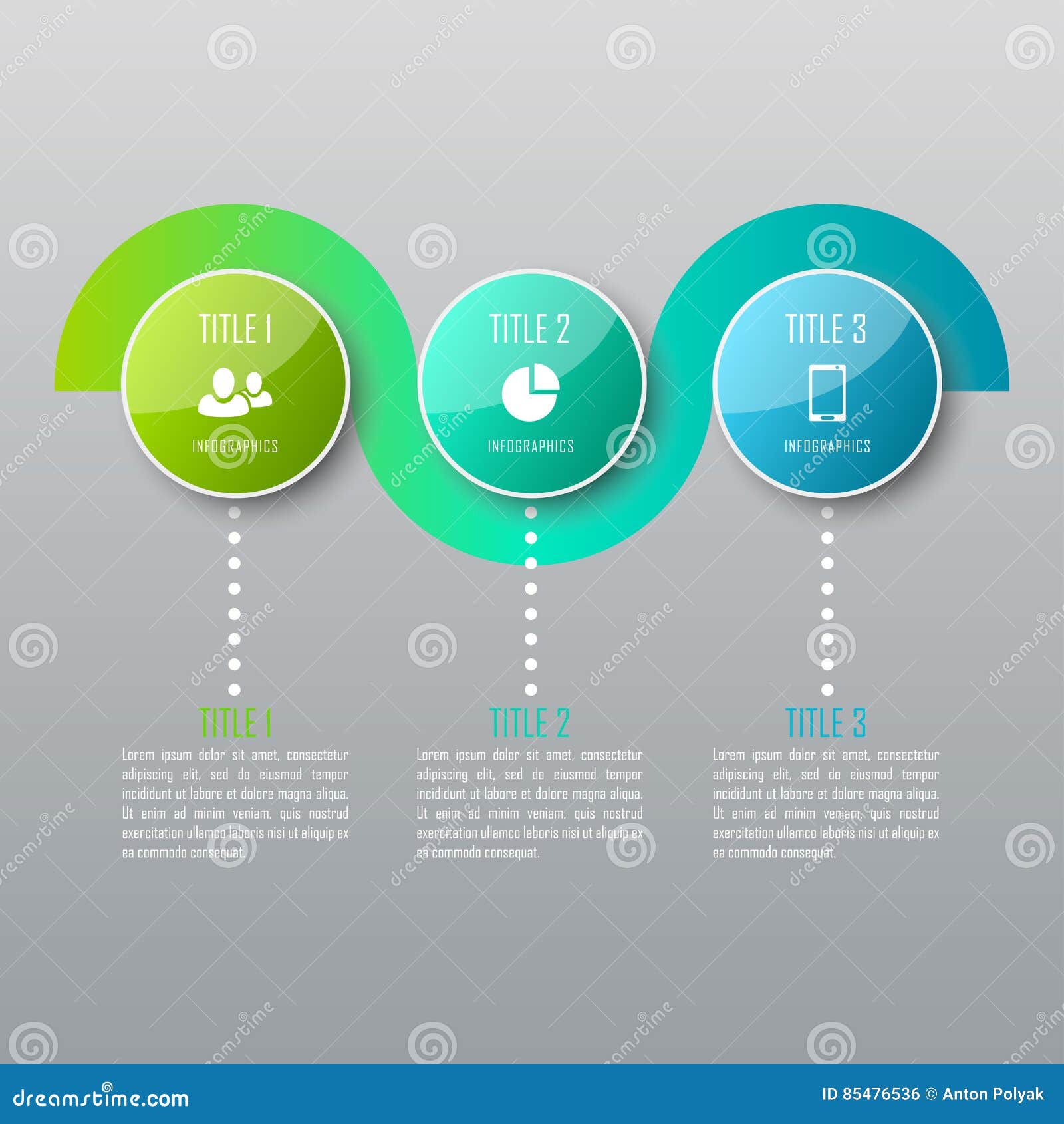 Three steps infographics stock vector. Illustration of idea - 85476536