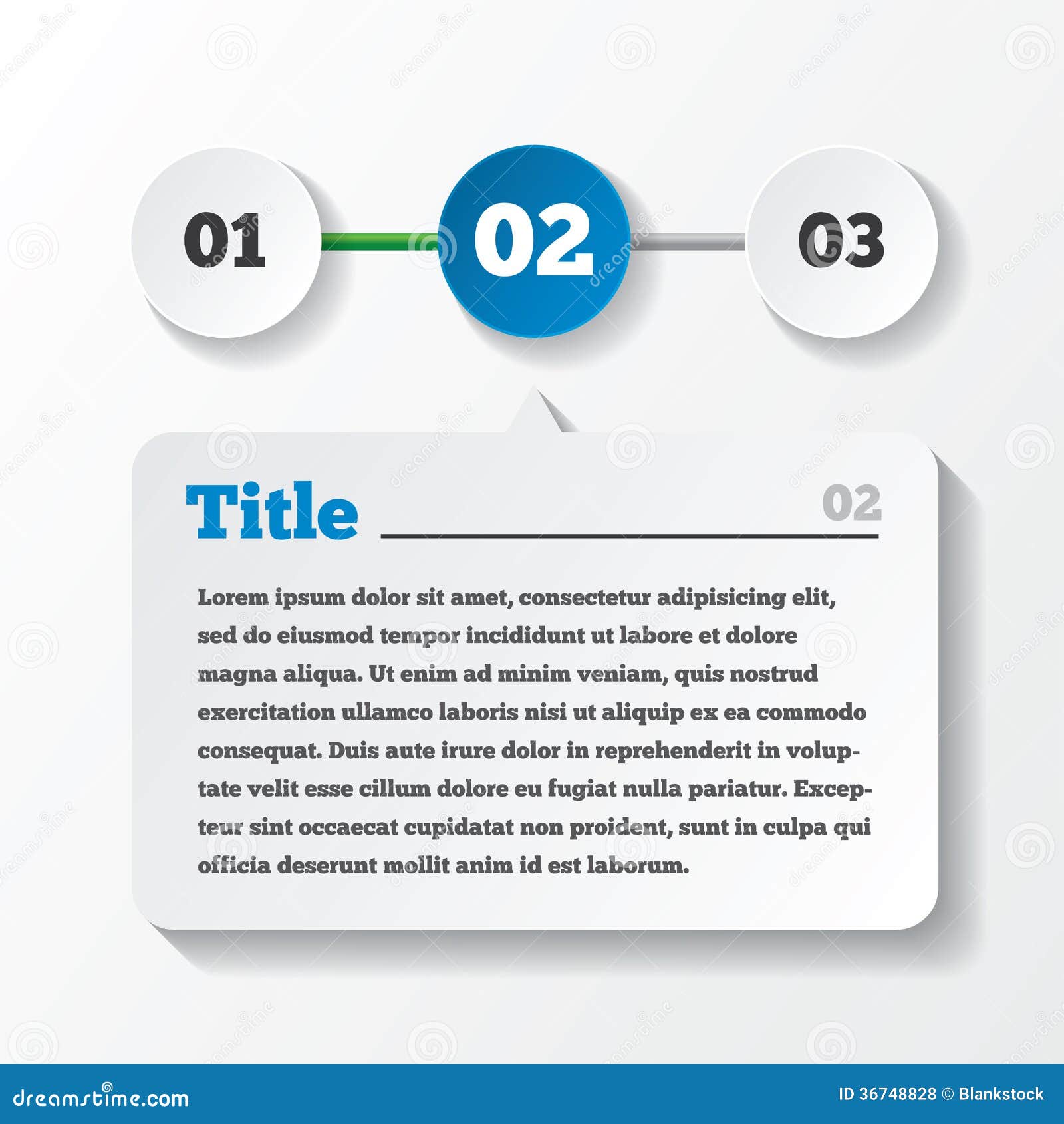 Three Steps Loading Paper. Design for Infographics Stock Illustration ...
