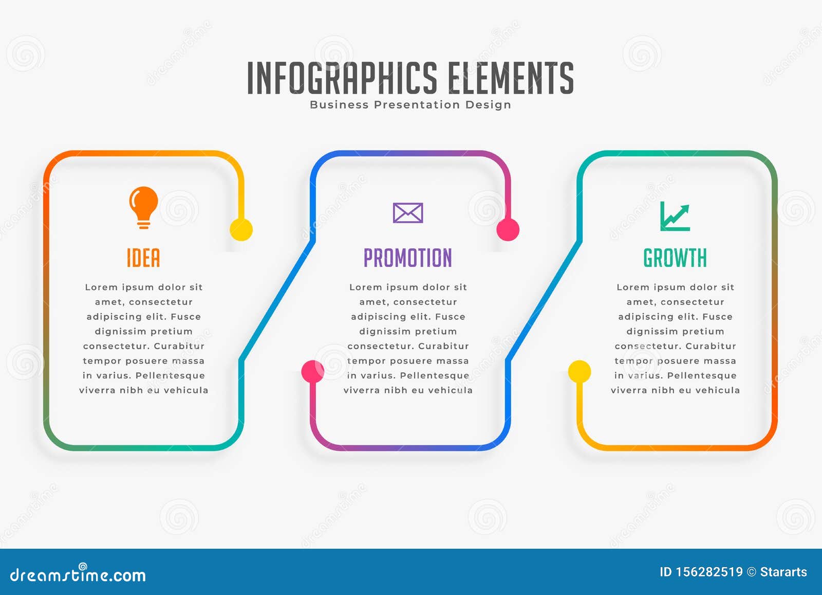 Three Steps Modern Infographic Design Template Stock Vector ...