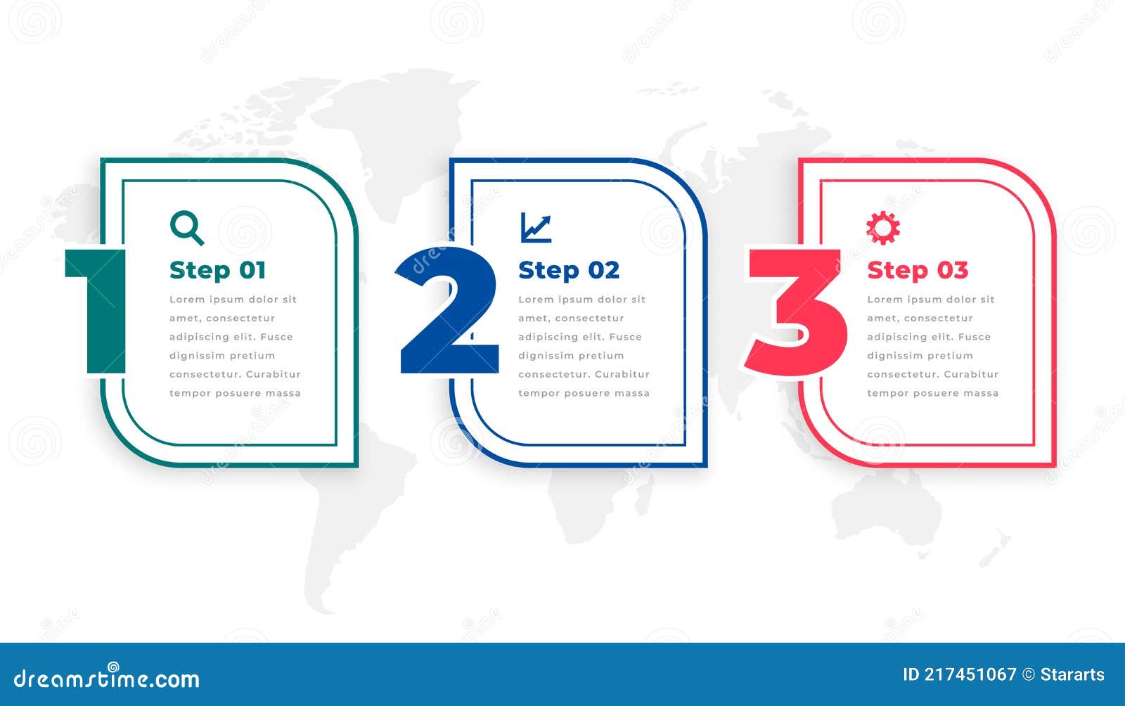 Three Steps Modern Timeline Infographic Template Stock Vector ...