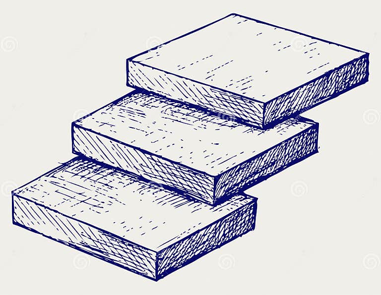 Three steps stair stock illustration. Illustration of high - 50738059