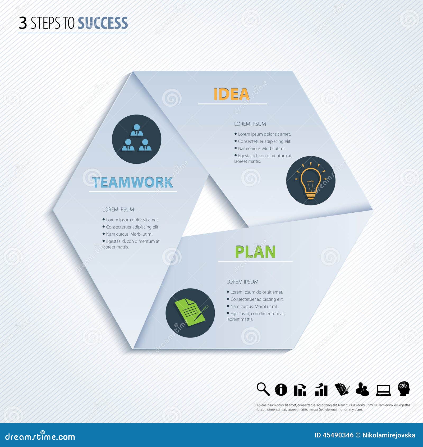 Three Steps To Success. Vector Design Element Stock Vector ...