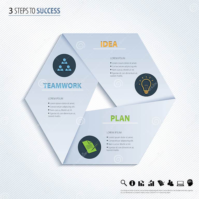 Three Steps To Success. Vector Design Element Stock Vector ...