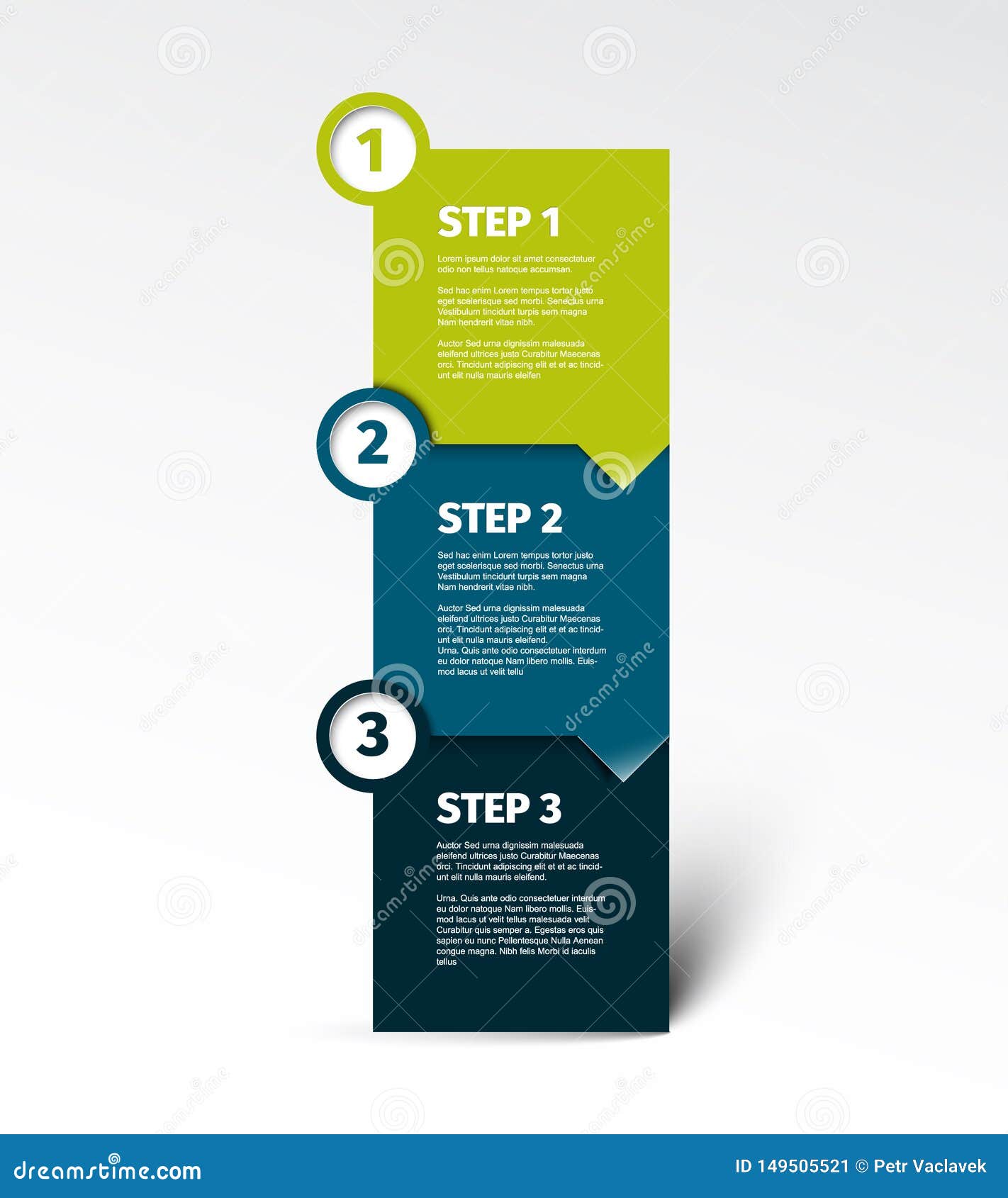 Step Blocks Infographics Mockup Template Vector Background ...