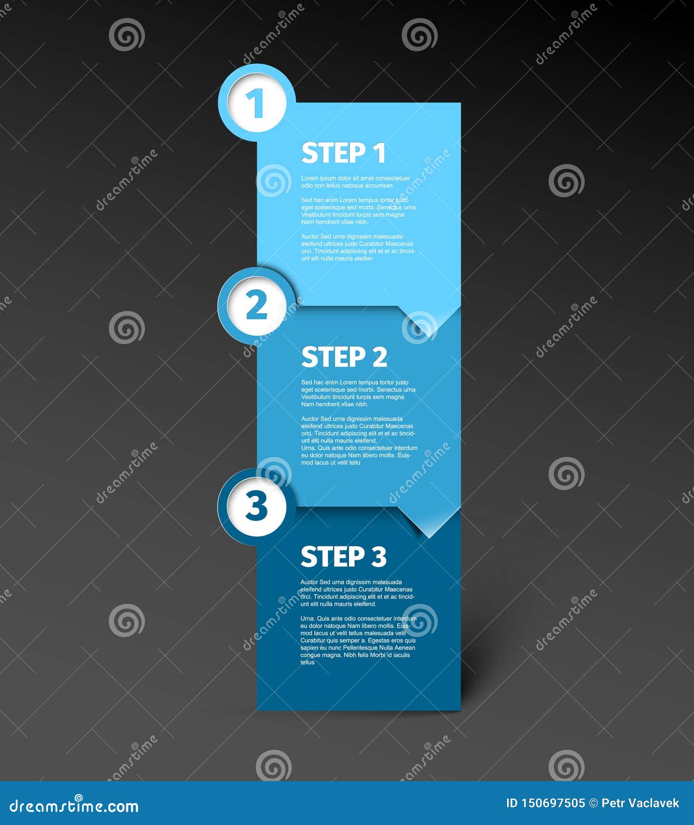 Step Blocks Infographics Mockup Template Vector Background ...