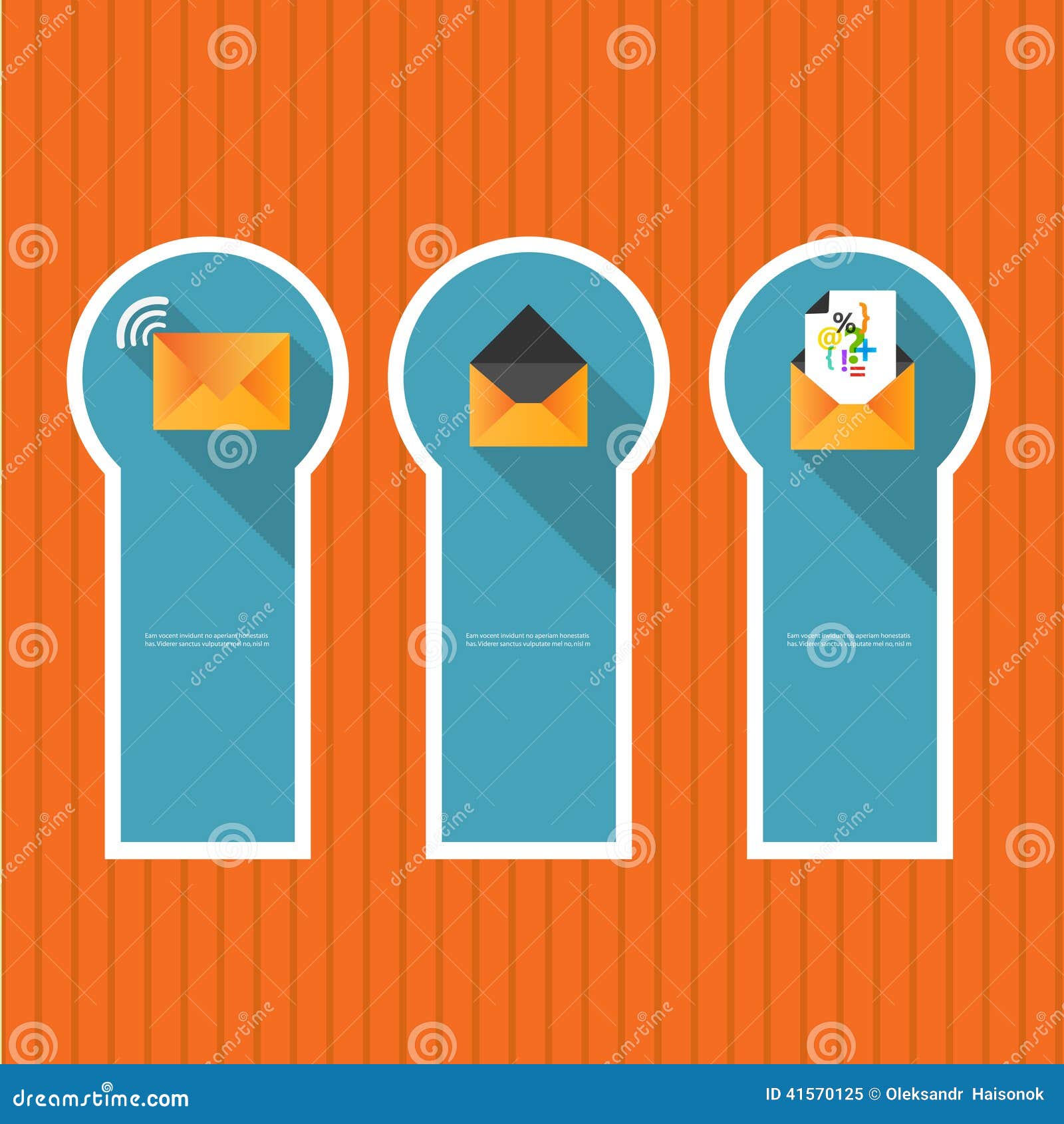 Three Stickers with Letters, Eps Stock Vector - Illustration of blue ...