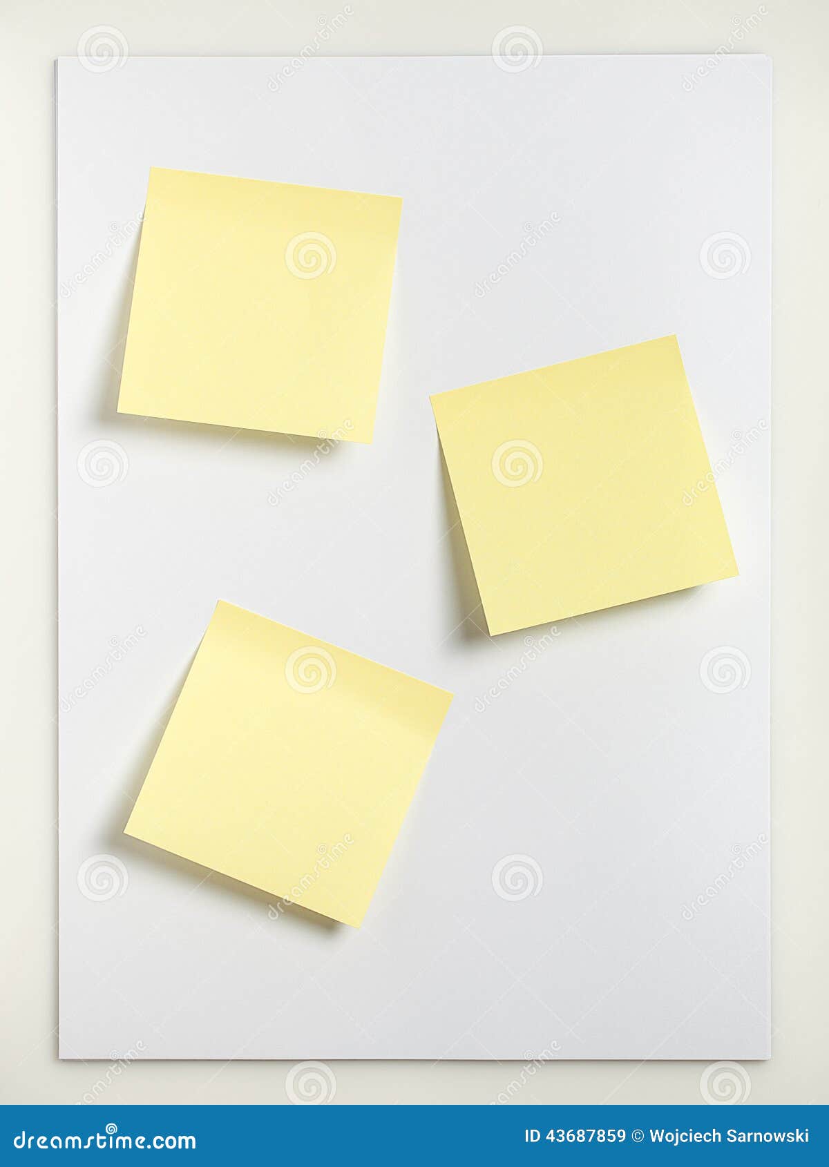 Three Sticky notes stock image. Image of paper, sticky - 43687859