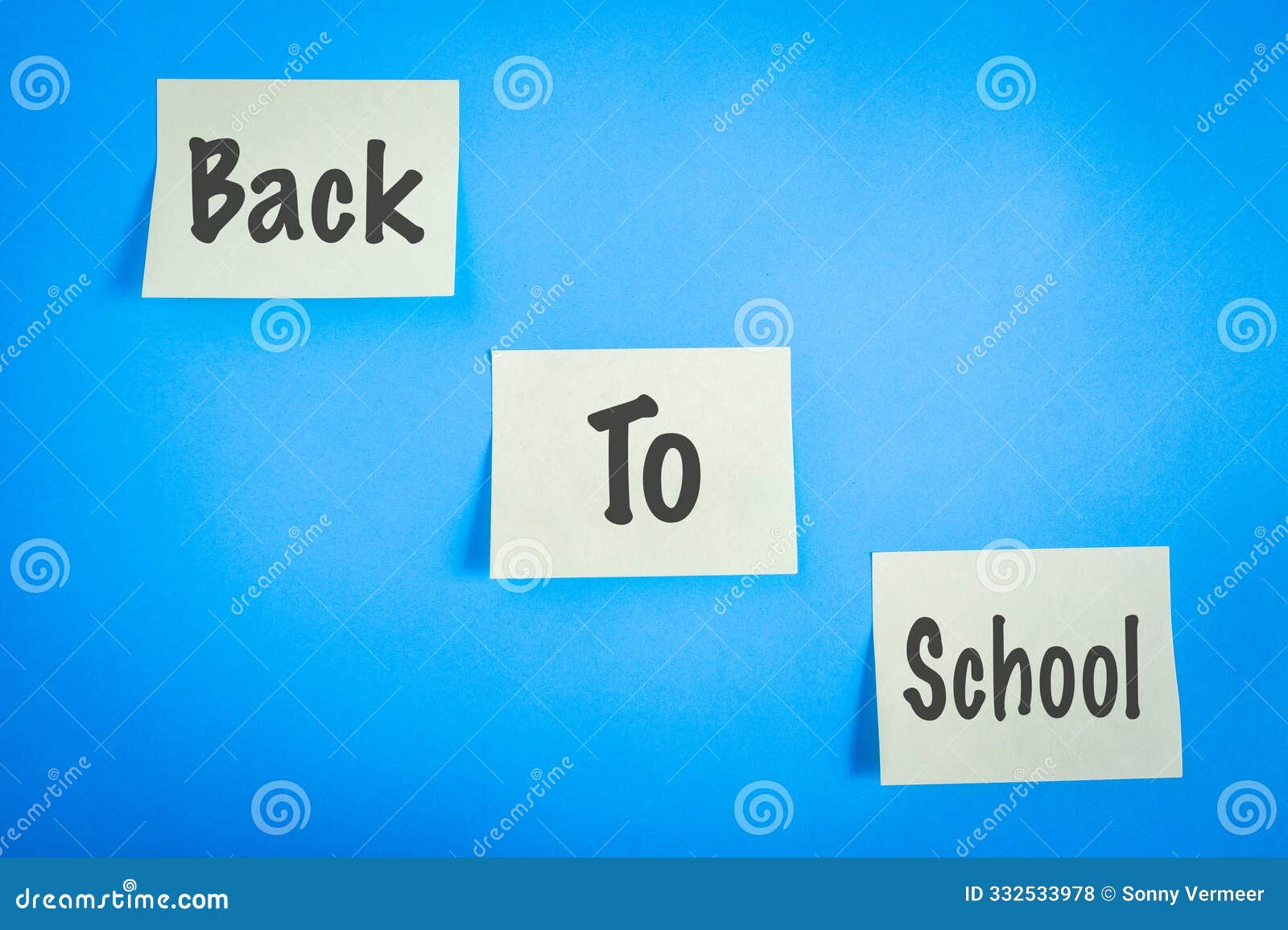 Three Sticky Notes, with the Words Back To School on it Stock ...