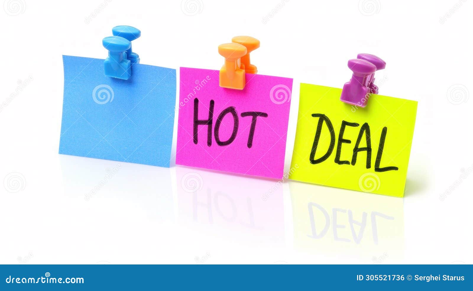 Three Sticky Notes with the Words Hot Deal Written on Them, AI Stock ...