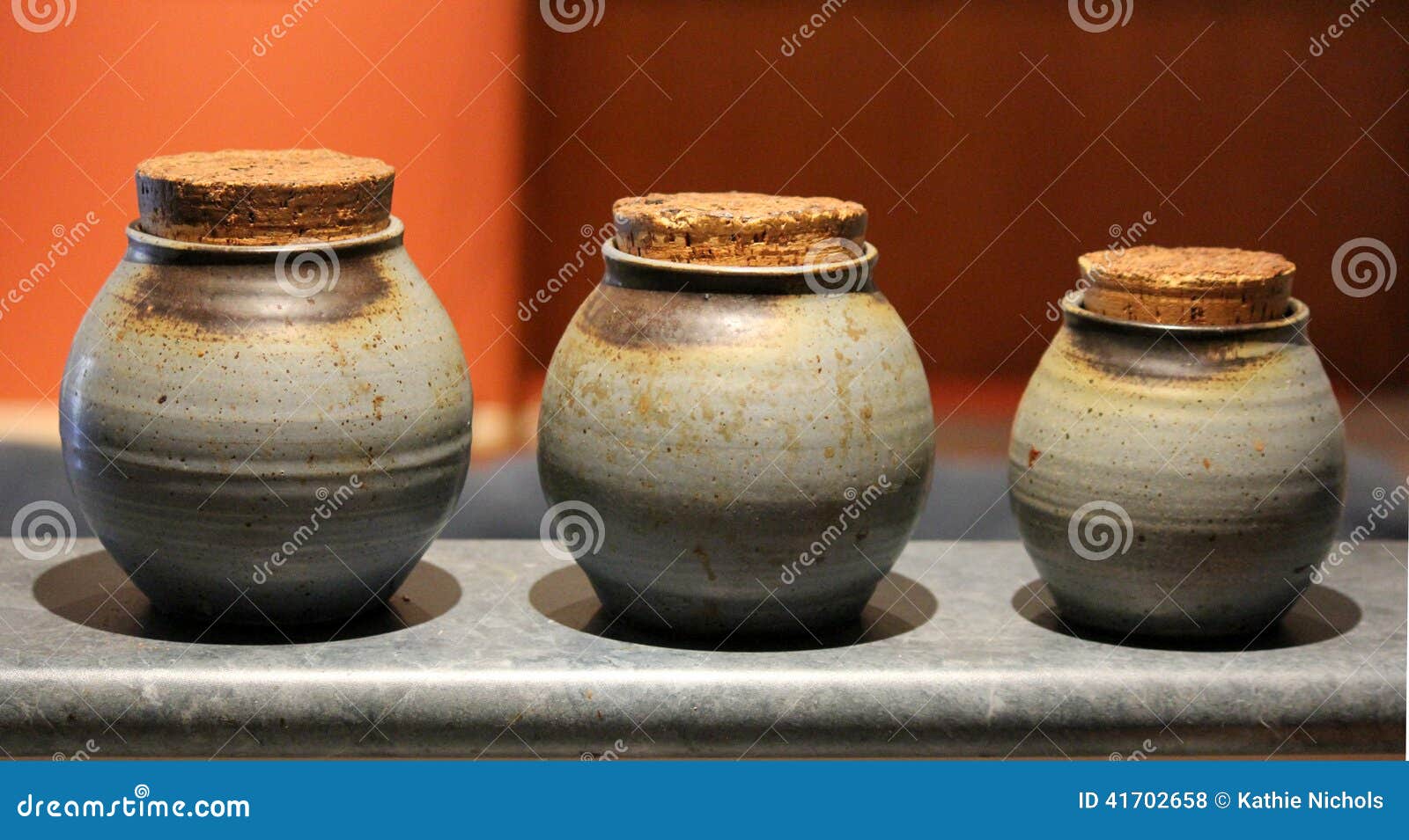 Three stone pots stock photo. Image of container, brown - 41702658