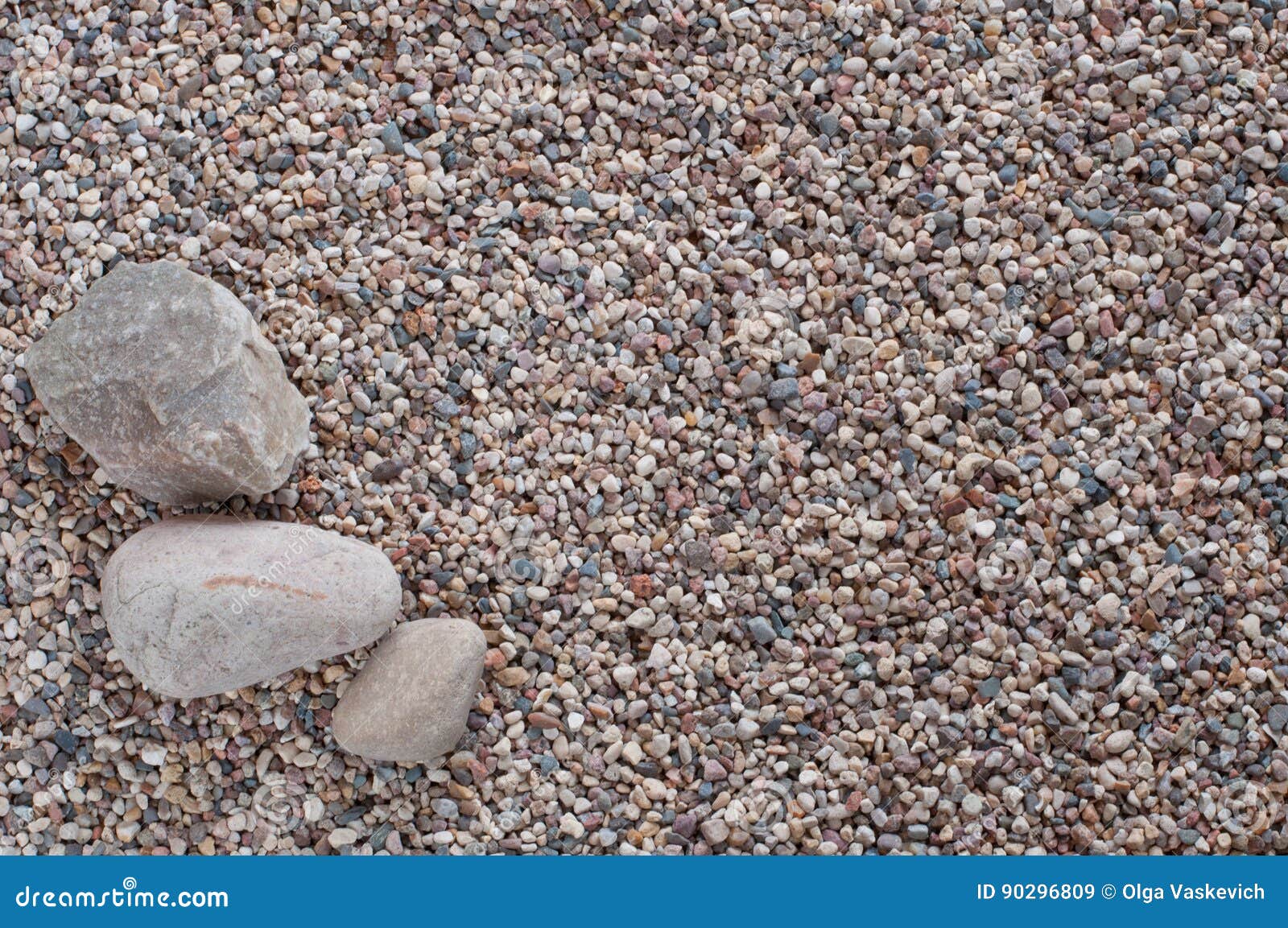 Three Stone on Shallow-stony Beach Stock Image - Image of texture ...