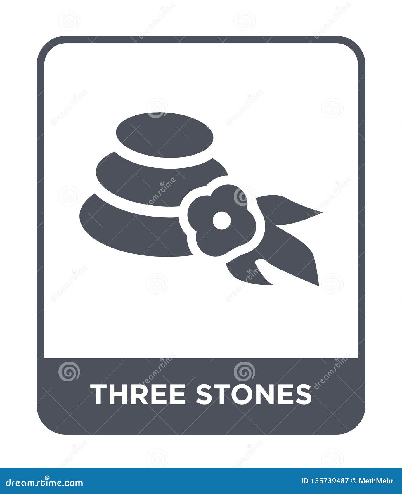 Three Stones Icon in Trendy Design Style. Three Stones Icon Isolated on ...