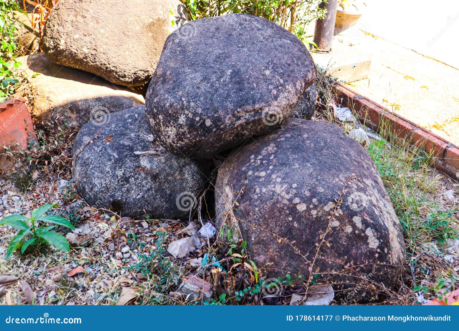Three Stones Overlap Each Other. Stock Image - Image of collecting ...