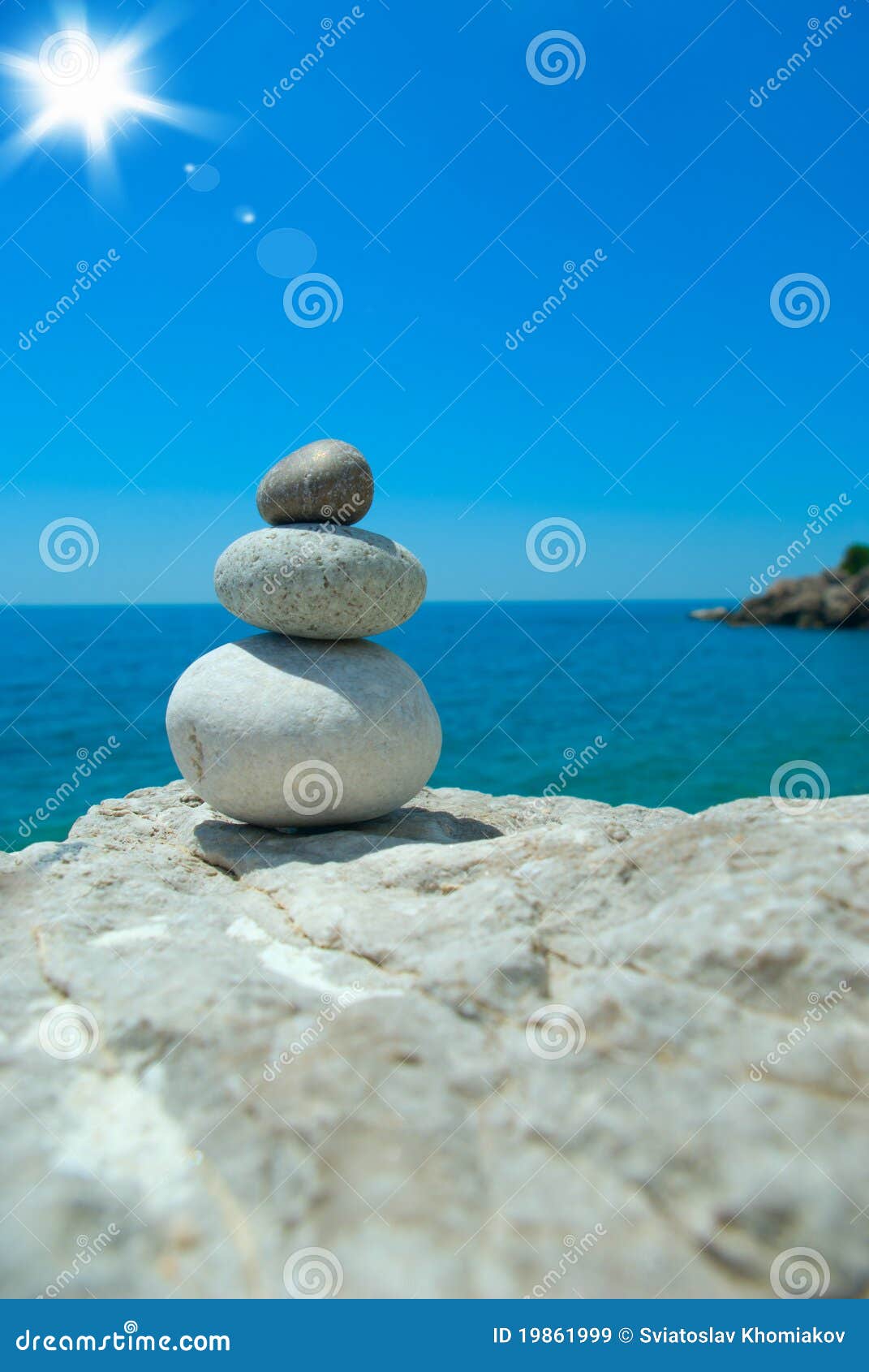 Three Stones, Symbolizing the Harmony Stock Image - Image of meditation ...