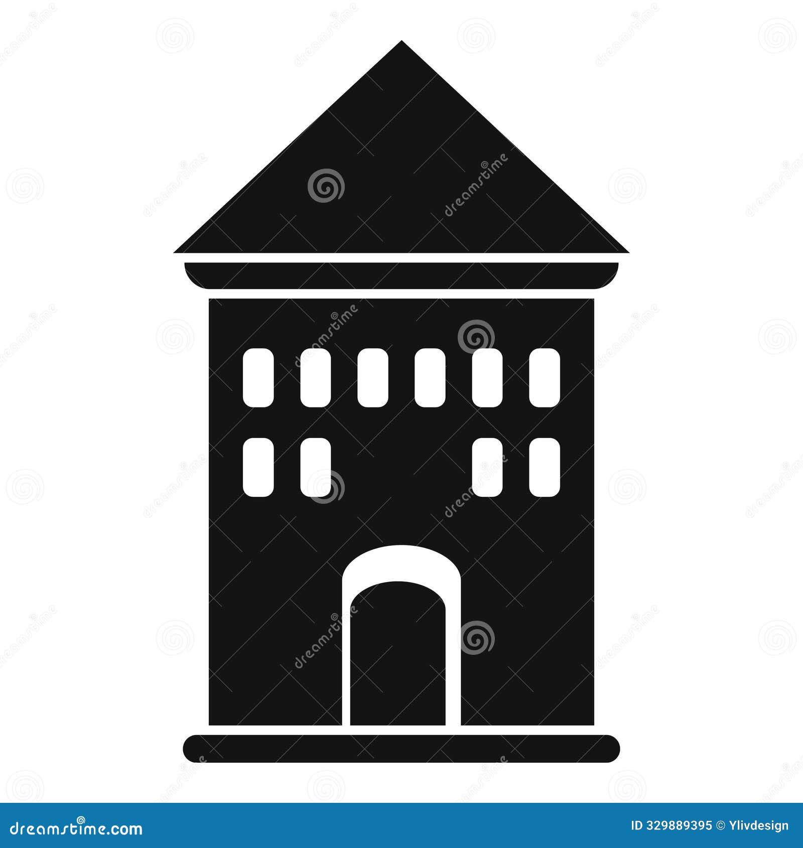Three Storey Building With Columns Showing Modern Architecture Stock ...