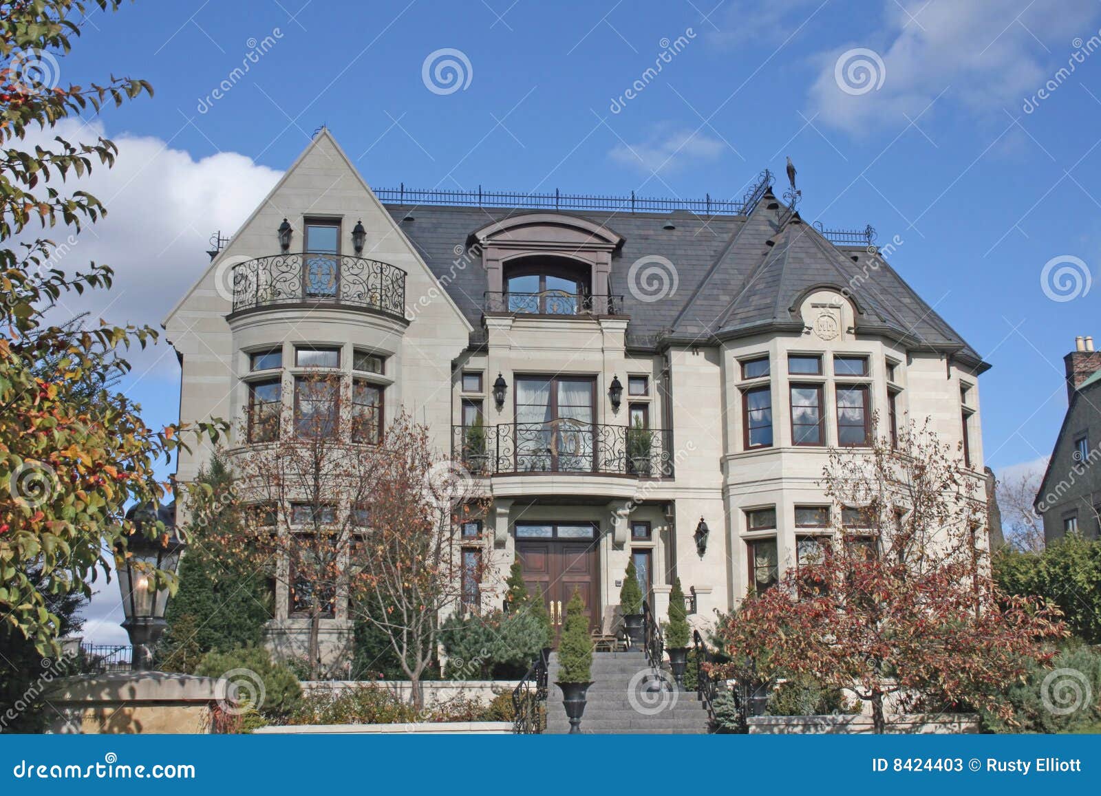 Large old house stock image. Image of residential, trees - 8424403