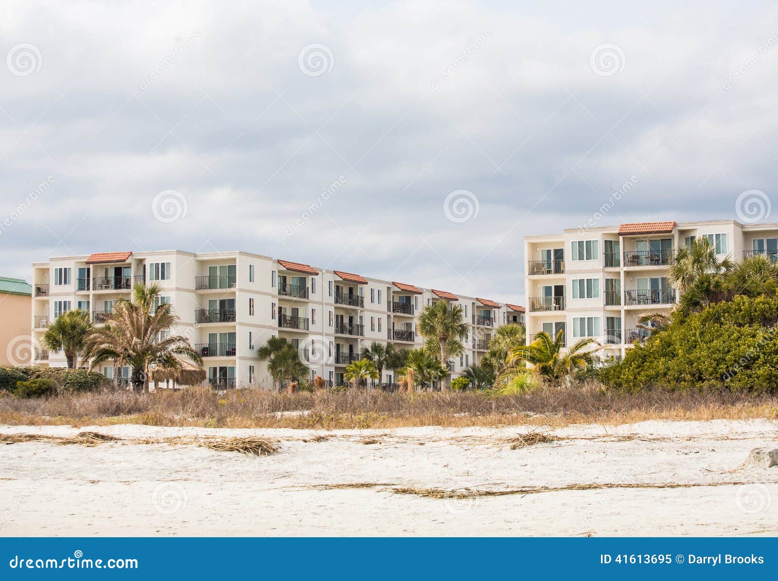 Three Story Tropical Beach Condos Stock Image - Image of destination ...