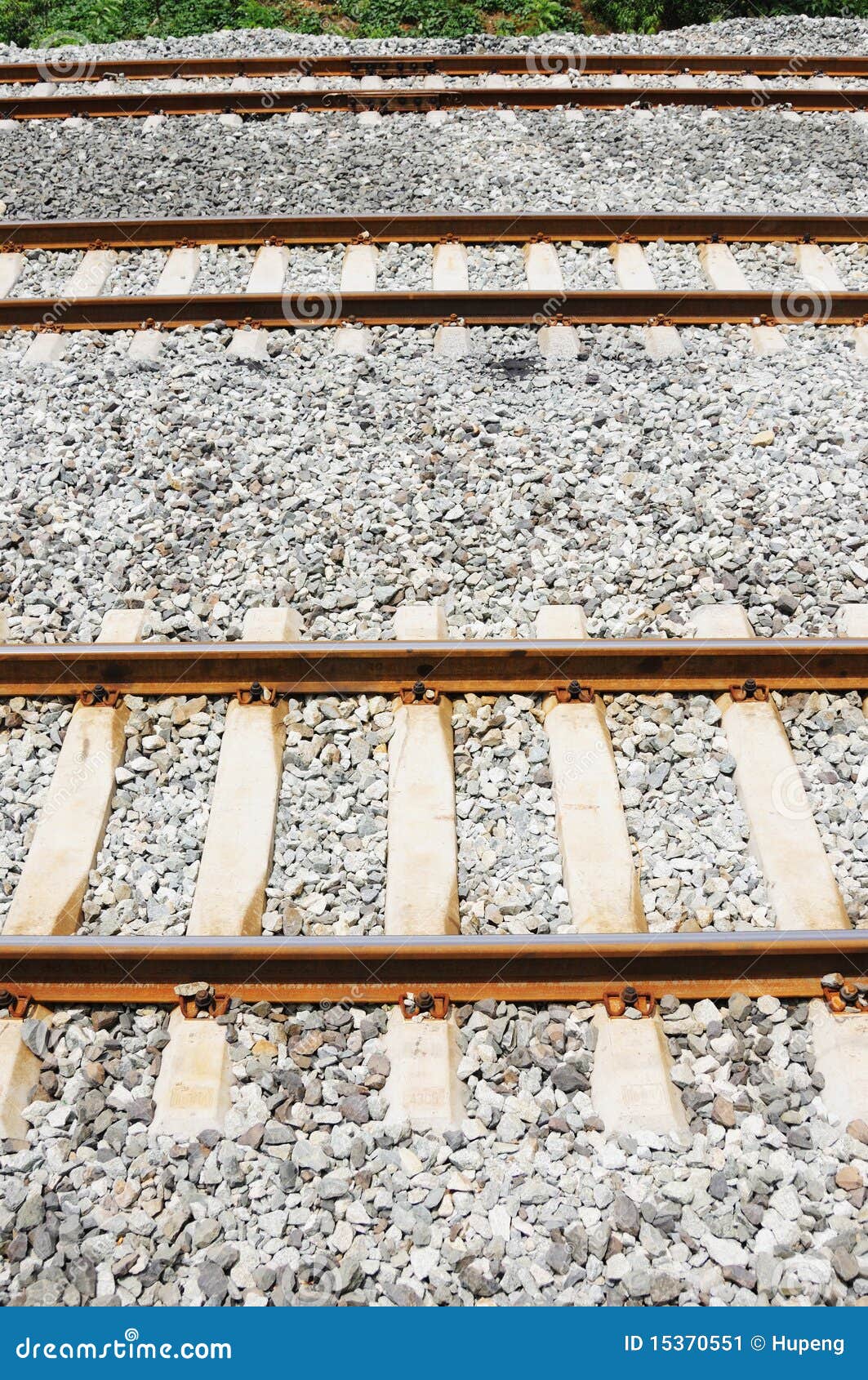 Three straight railway stock image. Image of lanes, four - 15370551