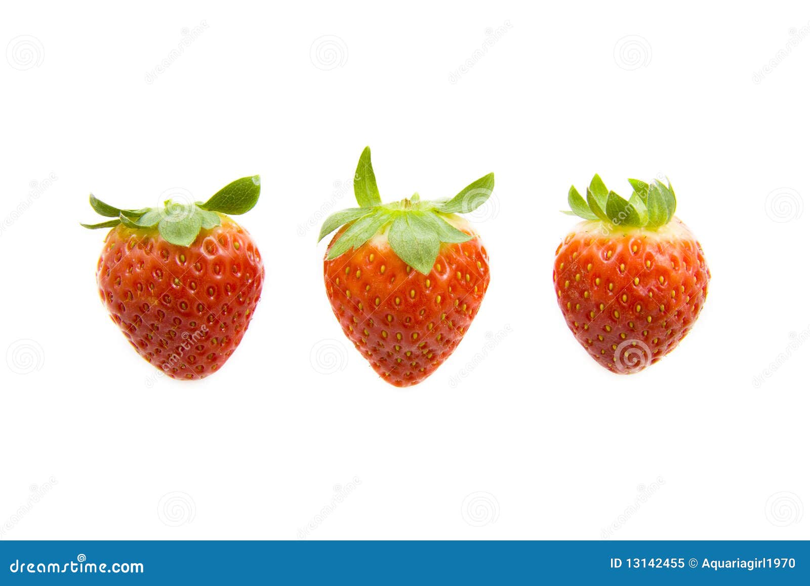 Three strawberries stock image. Image of berries, food - 13142455